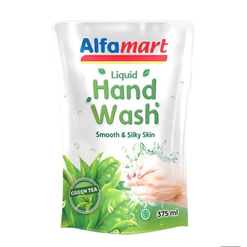 Jual Alfamart Hand Wash Antiseptic Green Tea sabun cuci tangan 375 ml ...
