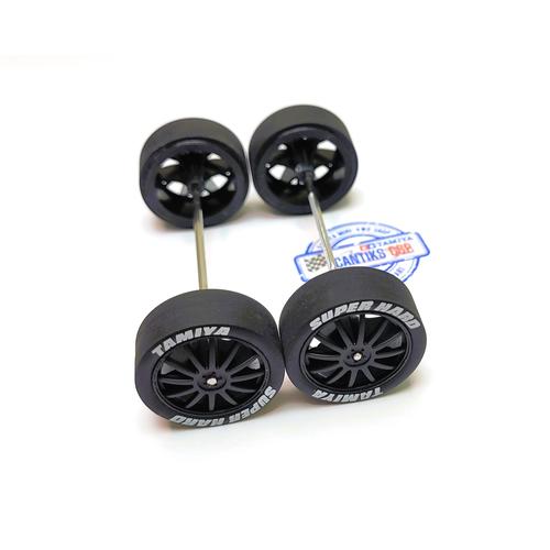 Jual Tamiya ban bubut full presisi Velg Carbon + ban Super Hard - Putih ...