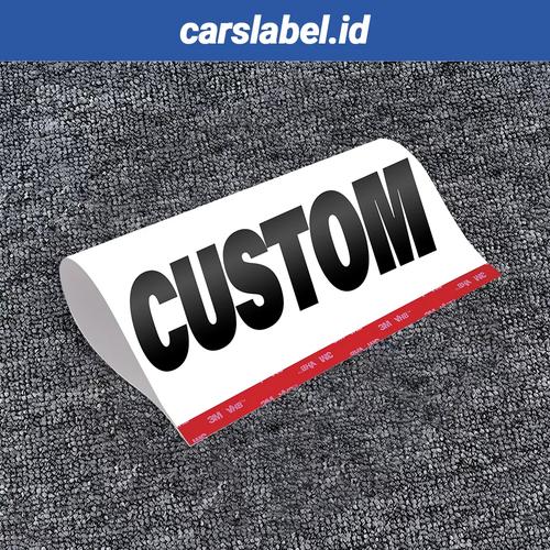 Jual CUSTOM - Label Tag Mobil - Variasi Penutup Pintu Bagasi - Stiker ...