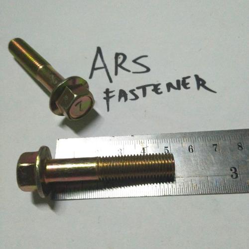 Jual Baut Flange M10 x 50 mm Kuning / Flange Bolt M10 x 50/ Drat Kasar ...
