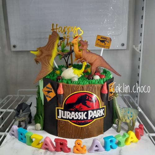 Jual KUE ULANG TAHUN JURASSIC PARK/ TIREX CAKE BIRTHDAY DINOSAURUS ...