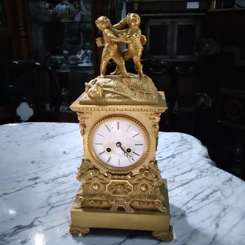 Jual Jam Meja Antik Perunggu "Costard a Honfleur" Perancis Bell Kuno ...