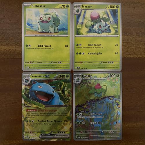 Jual Bulbasaur ivysaur venusaur EX RR AR SR SAR secret art rare sv2a ...
