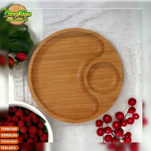 Jual Nampan tatakan kayu piring kayu piring saji wooden serving plate ...
