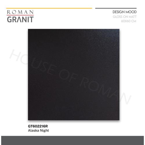 Jual ROMAN GRANIT Alaska Night 60X60 GT602216R / Granit Lantai Hitam ...