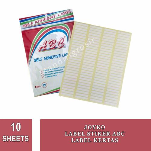 Promo Joyko * Label Stiker joyko * Label ABC No.99 * 10Sheets - Jakarta ...