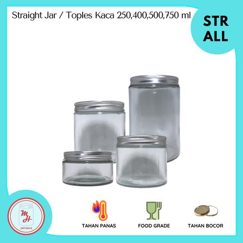 Jual STR000 | Jar Kaca Straight / Toples Beling 250,400,500,750 ml ...