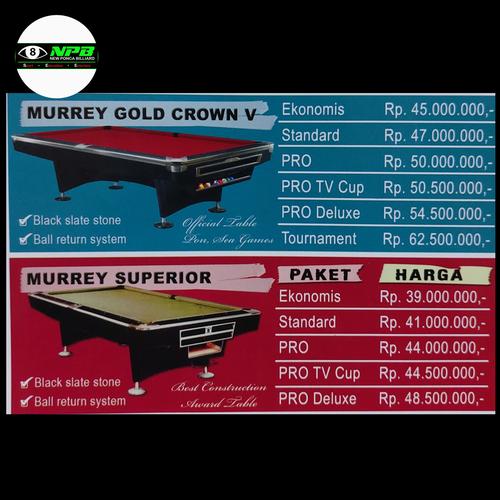 Jual Paket meja billiard murrey gold crown|Superior|Billiyar|Billiyard ...