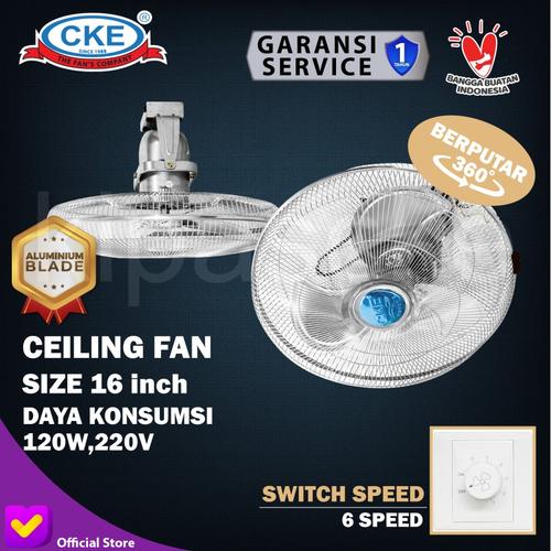 Jual Kipas Angin Plafon Orbit / Autofan 16 Inch CKE Ceiling Orbit Fan ...