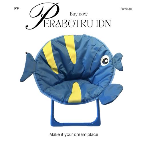 Jual KURSI LIPAT ANAK KARTUN BANGKU ANAK LIPAT - CLASSIC BLUE FISH ...