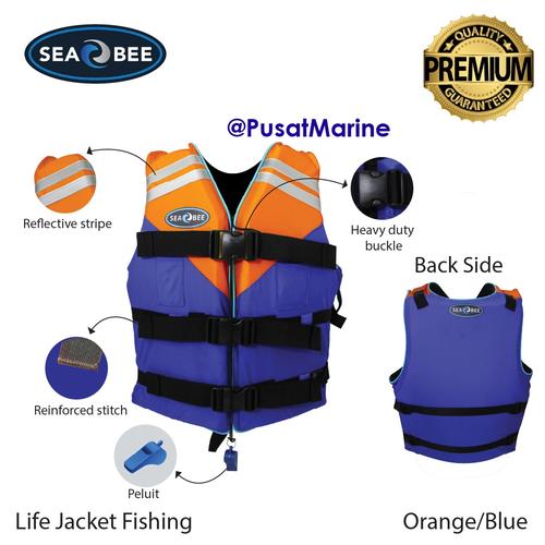 Promo Pelampung atau Life jacket tipe fishing Seabee - YL/BL, M ...