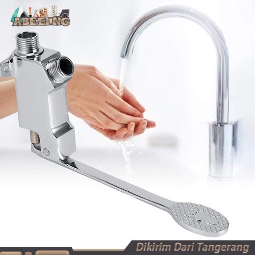 Jual Kran Injak Kaki Foot Pedal Valve Kuningan Pedal Kran Wastafel ...