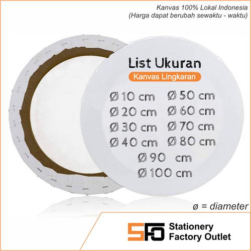 Jual Kanvas Lukis Lingkaran diameter 100 cm - Bulat Round Canvas ...