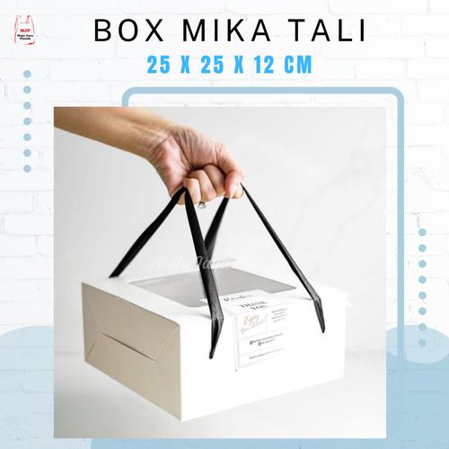 Jual Box Mika Pudding Tali 25x25x12 Dus Tart Parcel Kotak Kue/ dus ...
