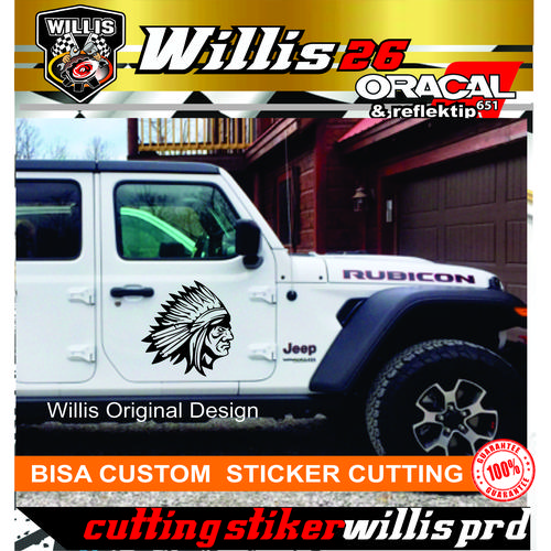 Jual STIKER KEPALA DAYAK STICKER MOBIL - Hitam - Kab. Garut - willis 26 ...