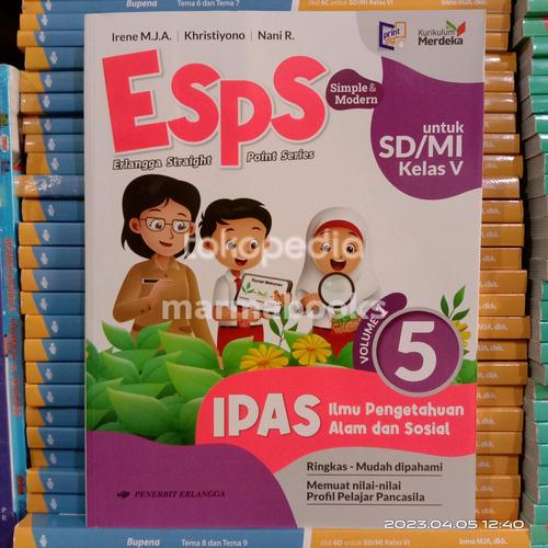 Jual Buku ESPS IPAS Kelas 5 Vol. 1 SD Kurikulum Merdeka Erlangga / IPA ...