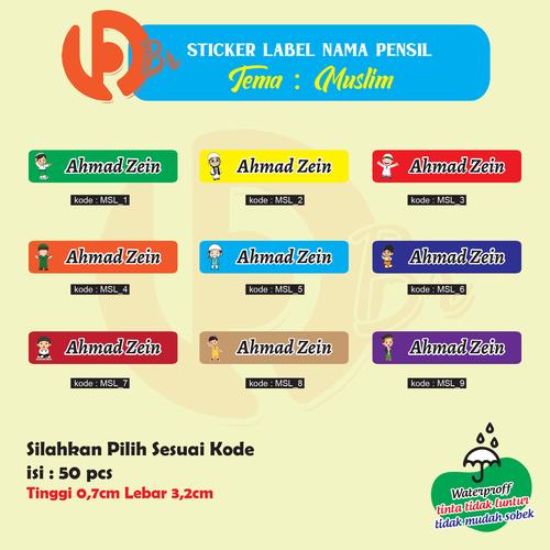 Jual Sticker Label Nama Pensil tahan air - Kota Depok - Br print ...