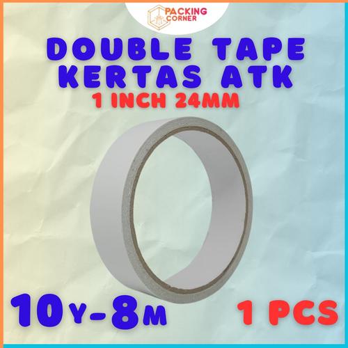 Jual Double Tape Kertas ATK Paper Doubletape 1 inch " 24mm 8m 24 mm 8 ...