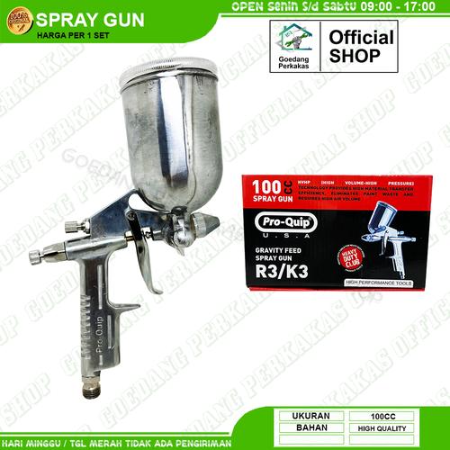 Jual Spray Gun Pro-Quip 100CC Brass Nozzle Cat Semprot Tabung Atas ...