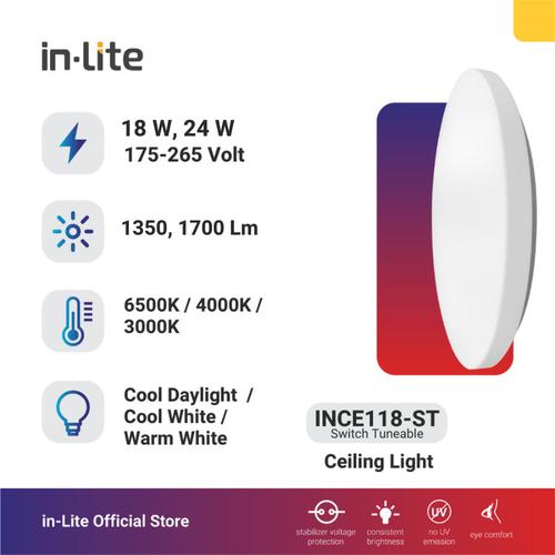 Jual INLITE CEILING LIGHT INCE118 24W ST SWITCH TUNEABLE - Kab. Bekasi ...