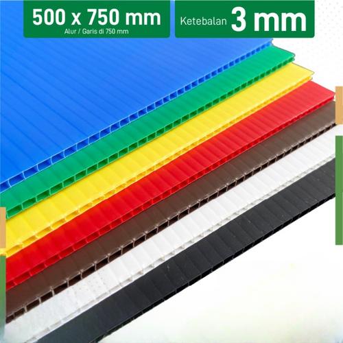 Jual lembaran polypropylene corrugated sheet berongga tebal ukuran ...