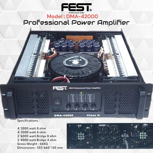 Jual POWER AMPLIFIER FEST DMA42000 DMA 42000 4CH 4X2000 WATT GARANSI ...