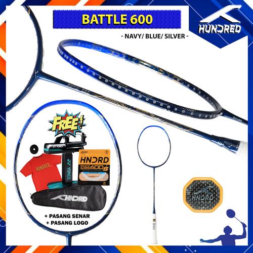 Promo Raket Hundred Original HUNDRED BATTLE 600 NAVY BLUE SILVER ...