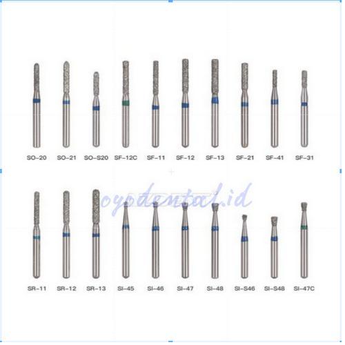 Jual Dental Diamond Bur High Speed Pita Biru Hijau SO SF SR SI Highspeed - SO-20 - Kab. Bogor ...