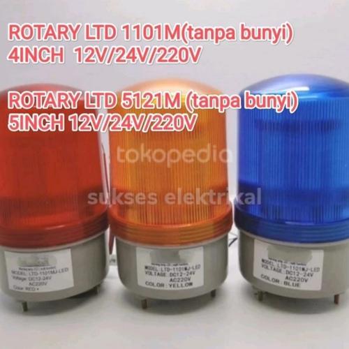 Jual Lampu Rotary (tanpa buzzer) 4inch/5inch 12V/24V/220V Warning light ...
