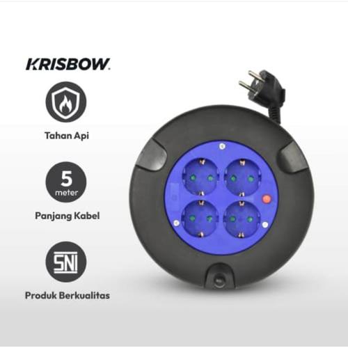 Jual Kabel roll 5 meter Krisbow 1.0 MM X 5 M 250V 16A 3850 watt - Kota ...