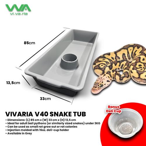 Jual Vivaria V40 Snake Tub Kotak Ball Python BP Ular - Abu-abu - Jakarta Selatan - Java Reptile ...