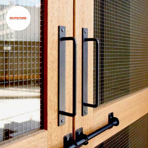 Promo GAGANG PINTU Handle Tarikan Pintu Besi Industrial Hitam - 1, 30 ...