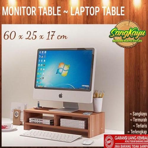 Jual Meja monitor kayu komputer meja laptop table monitor table ...