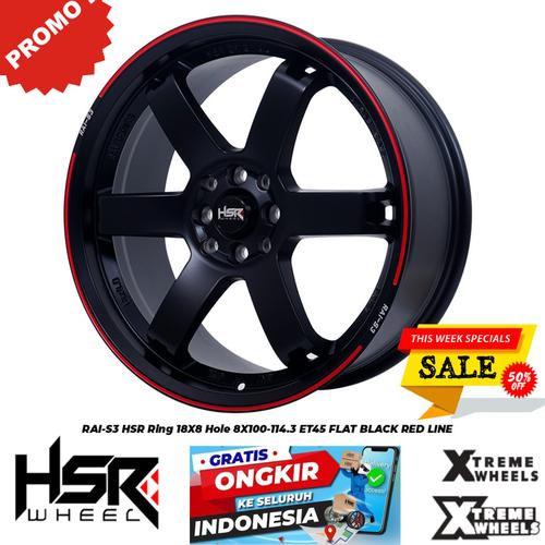 Jual Velg Mobil Raize Rocky R18 Hsr Rai-S3 Lebar 8 Palang 6 Te37 Black ...