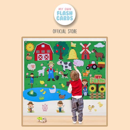 Jual Montessori Felt Material Imagination Board - Mainan Tempel ...