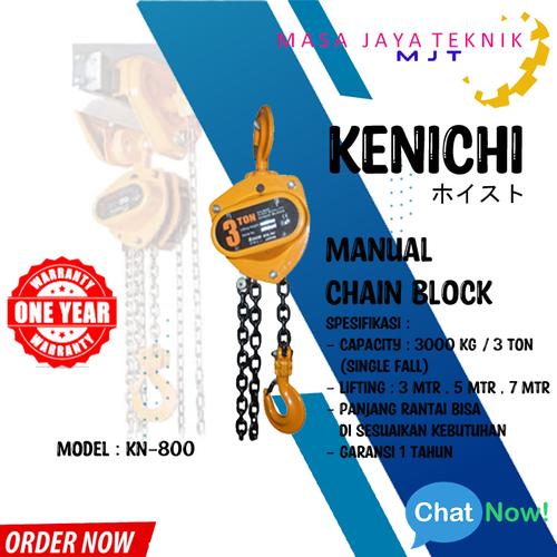 Jual Chain Block Takel Manual KENICHI 3 Ton 3 mtr , 5 mtr & 7 mtr JAPAN ...