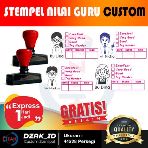 Jual Stempel Nilai Guru Stampel Penilaian Cap Koreksi Stamp Checked ...