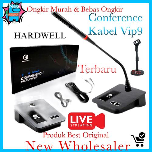 Jual Mic kabel Conference Podiom HArdwell Vip 9 resmi terbaru Original ...