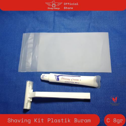 Jual Shaving kit putih T + plastik buram/ shaving cream + razor shaving ...