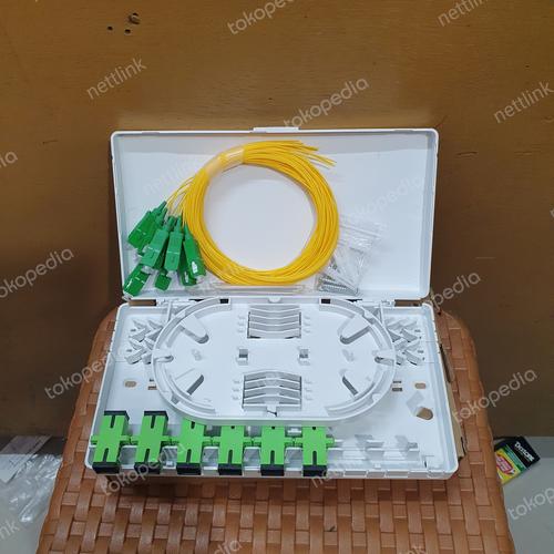 Jual roset 6 core sc apc fullset, odf , otb wall 6 core lengkap pigtail ...