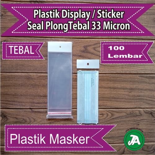 Jual PLASTIK DISPLAY/STICKER LEM/SEAL PLONG 10,5 X 18 CM TEBAL 33 ...