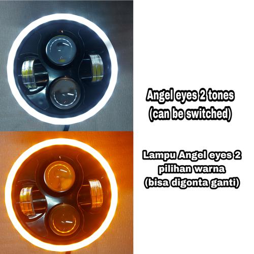 Jual Lampu LED daymaker Angel Eyes 2 warna 5.75 inch 5,75 in dalaman ...
