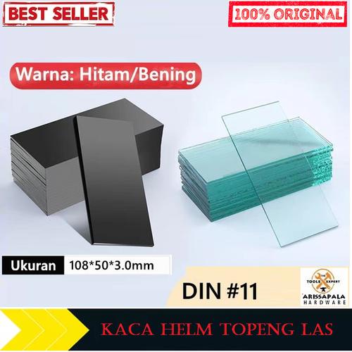 Jual Kaca Kedok Las DIN11 Hitam Bening Kaca Las Kaca Helm Las Topeng ...