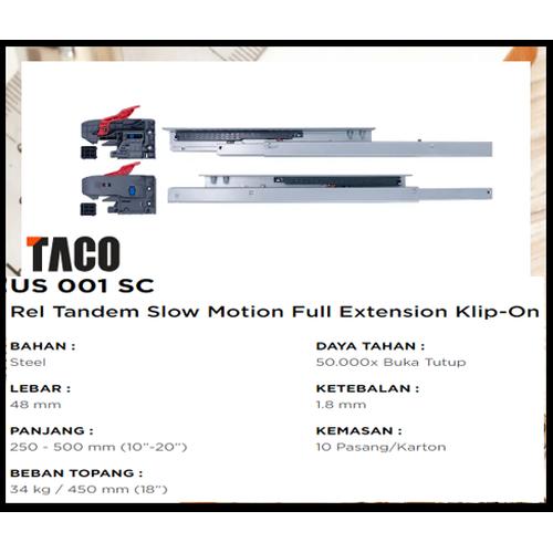 Jual TACO US 001 SC 450 mm - Rell Tandem Slow Motion Full Extension ...