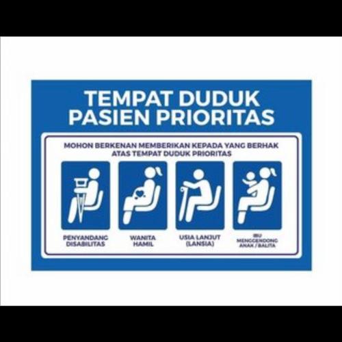 Jual Sign Tempat Duduk Prioritas - Sticker, 15cm x 30cm - Jakarta Barat ...