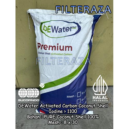 Jual DEWater Activated Carbon Coconut Shell Iodine min 1000 Mesh 8 x 30 ...