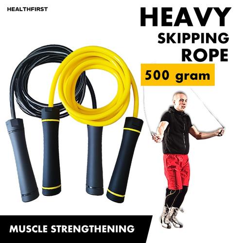 Jual HealthFirst Heavy Jumping Skipping Rope Premium 3 Meter | 500gram ...