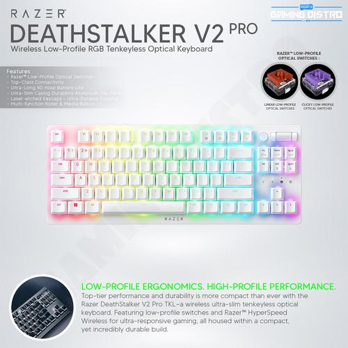Jual Keyboard Razer DeathStalker V2 Pro TKL White - Wireless Low ...
