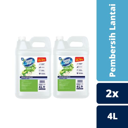 Promo Superpell Professional Pembersih Lantai Apel Jerigen 4L Twinpack ...