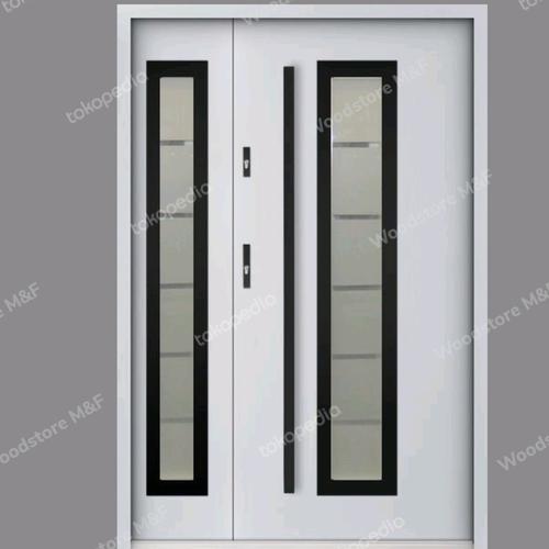 Jual PINTU HPL PUTIH KOMBINASI LIST HITAM MINIMALIS SIMPEL ELEGAN 88 ...